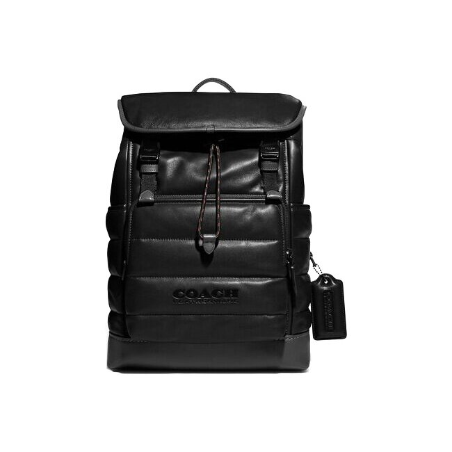 Сумка Coach League, фактура стеганая, черный — фото 1