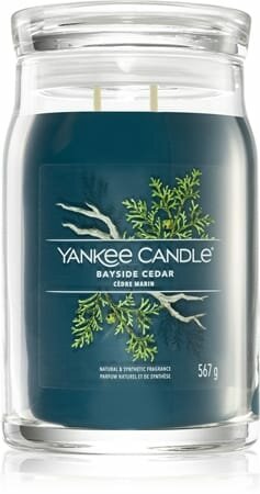 Свеча Yankee Candle Bayside Cedar Signature, синий, 56,7 г