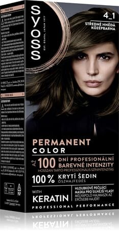Краска для волос Syoss Permanent Color, средний коричневый, 1 шт