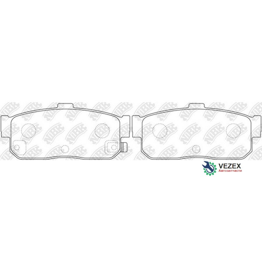 NIBK PN2224 PN2224-NIBK колодки дисковые з.\ Nissan Maxima 3.0i 92>