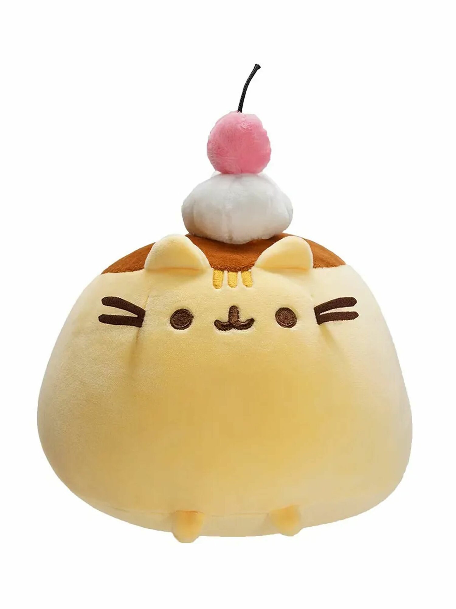 Мягкая игрушка Кот Пушин (Pusheen Cat) с пирожным 20 см / Плюшевый котик