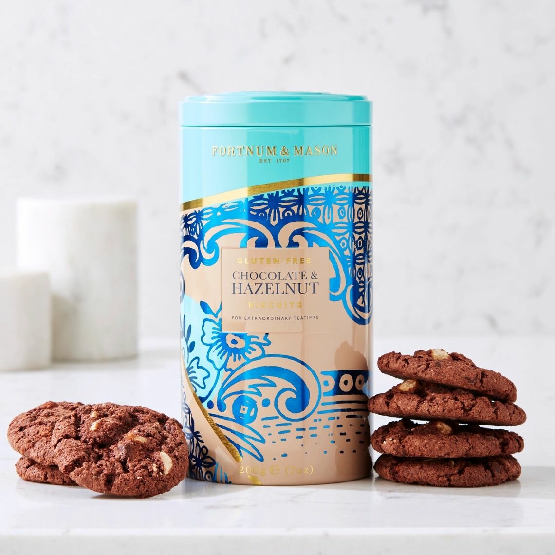Fortnum&Mason Печенье шоколадное с карамелью и фундуком Piccadilly Chocolate & Hazelnut Gluten-Free & Vegan Biscuits, 200 г