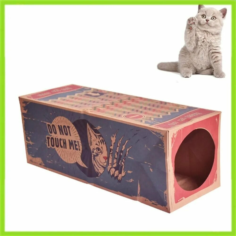 Игрушка-туннель для кошек Коты, игрушки для кошек, складные коты, двухканальный туннель
