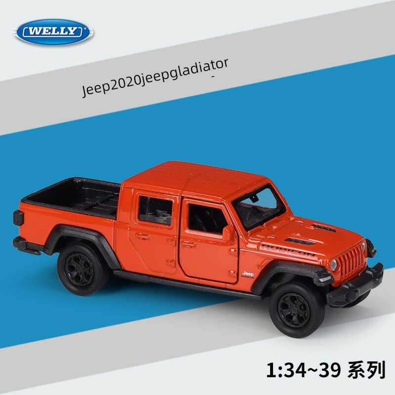 Алюминиевая модель автомобиля Jeep Gladiator, красная, масштаб 1:43, детская игрушка