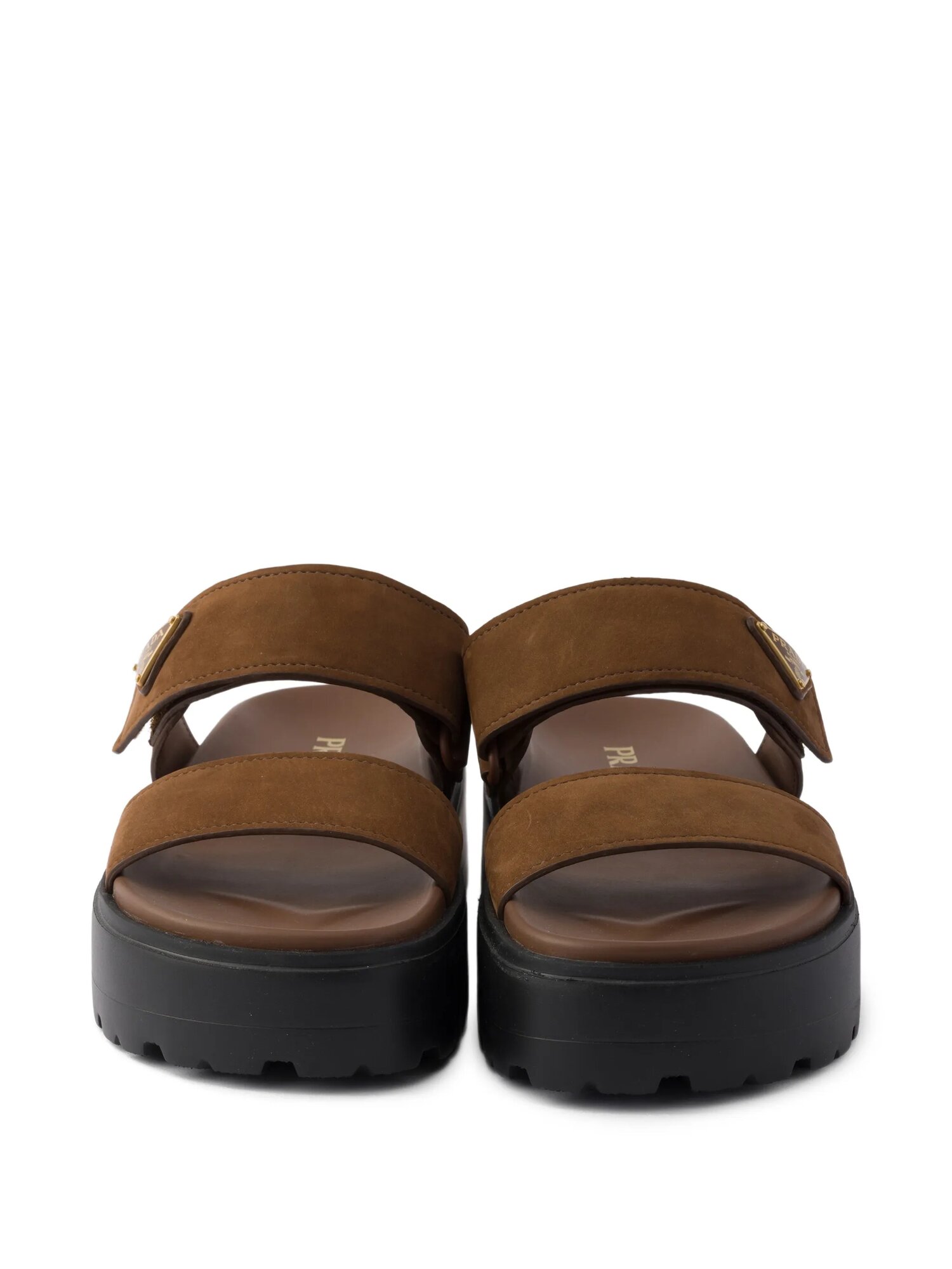 Босоножки Prada Nubuck slides, размер 38.5 EU, brown — фото 1