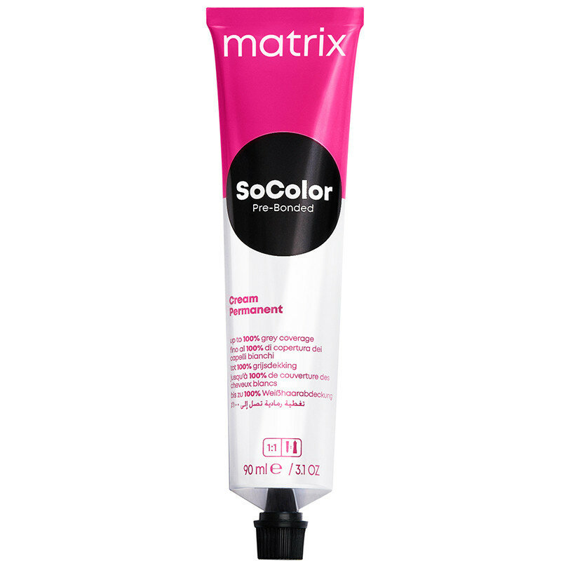 Краситель перманентный Matrix SoColor Pre-Bonded для волос, {4M} шатен мокка, 90 мл
