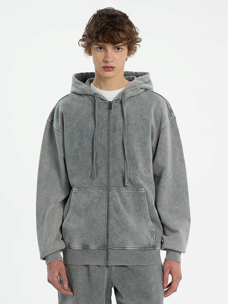 Толстовка Washed Full Zip French Terry Hoodie