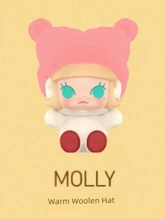 POP MART Molly Теплая Шапка с Ушками Кота Плюшевая Сборная Фигурка - 1 Шт