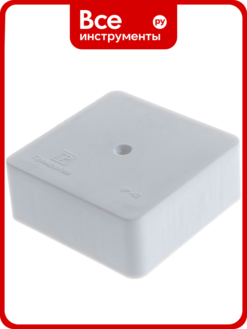 Огнестойкая коробка Промрукав для кабель-канала Е15-Е120 75х75х30 40-0450-FR1.5-4 пластиковый корпус