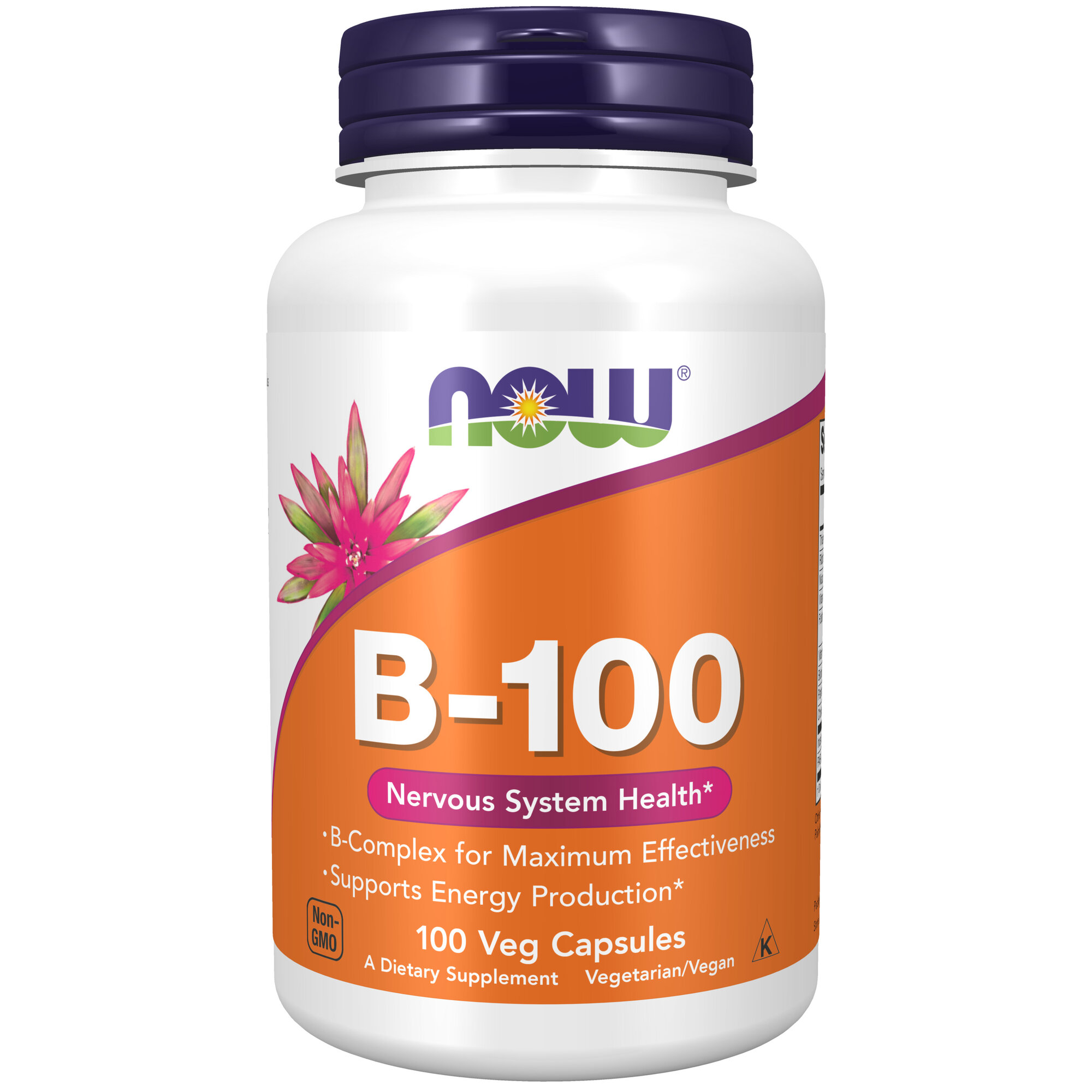 Комплекс витаминов B12, NOW Vitamin B 100, для здоровья нервной системы и сердца, 100 капсул