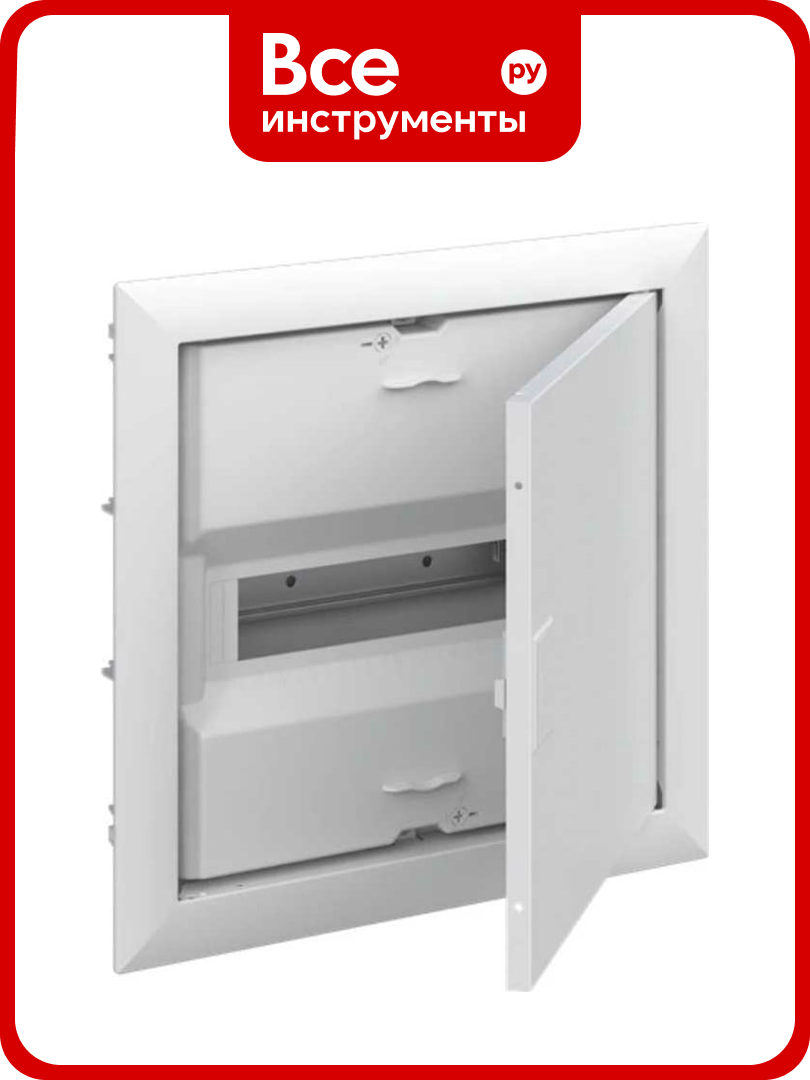 Шкаф внутреннего монтажа ABB Uk612e2 на 12м с винтовыми n/pe 2CPX077840R9999, встраиваемый, термопластик, металл