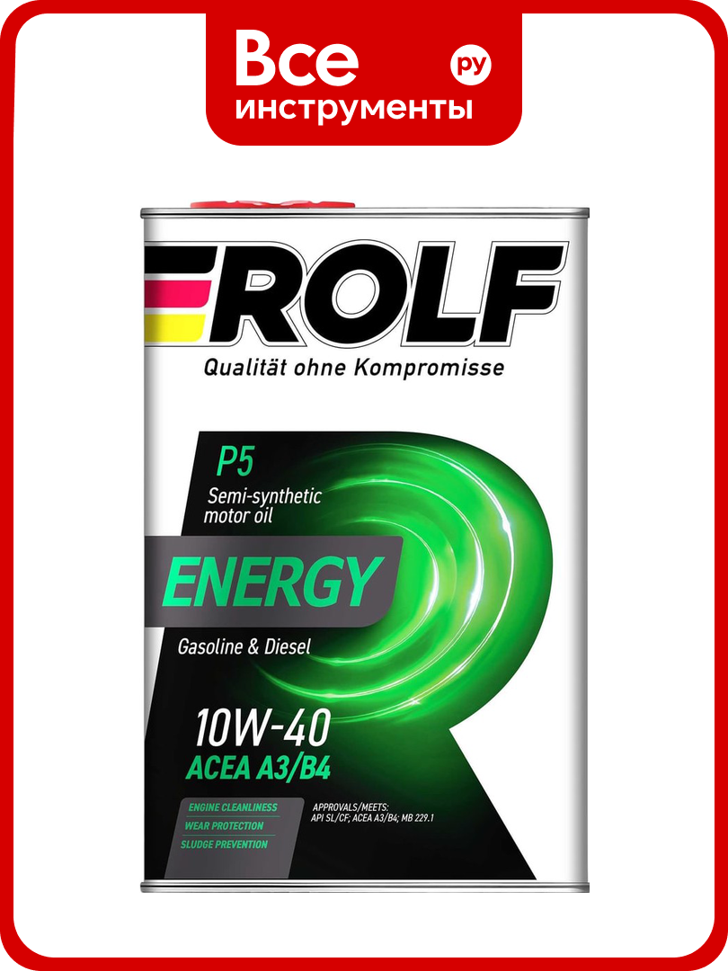 Моторное масло Rolf Масло Energy 10W-40 SL/CF 4 л 322227