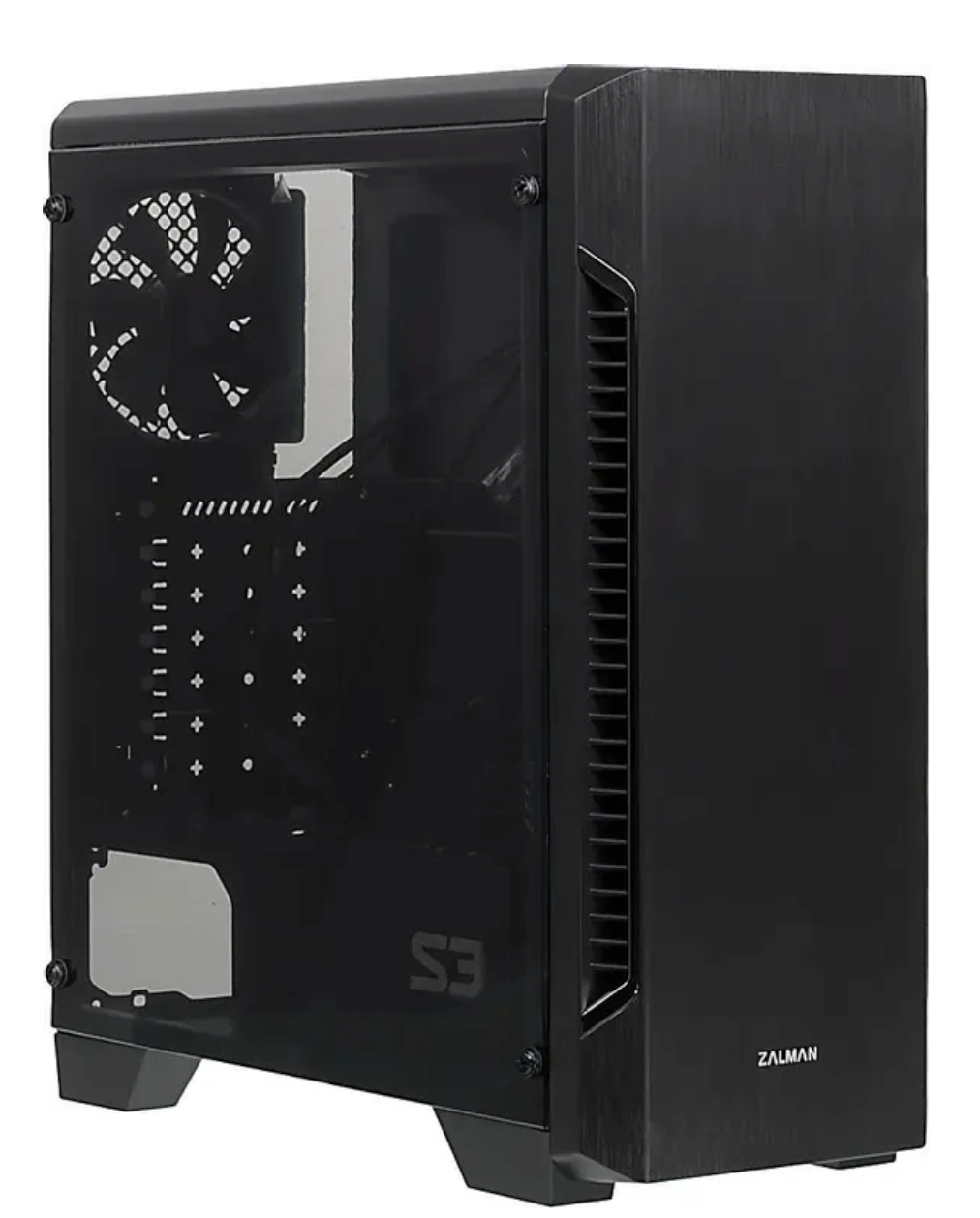 Корпус ATX Zalman S3, Midi-Tower, без БП, черный