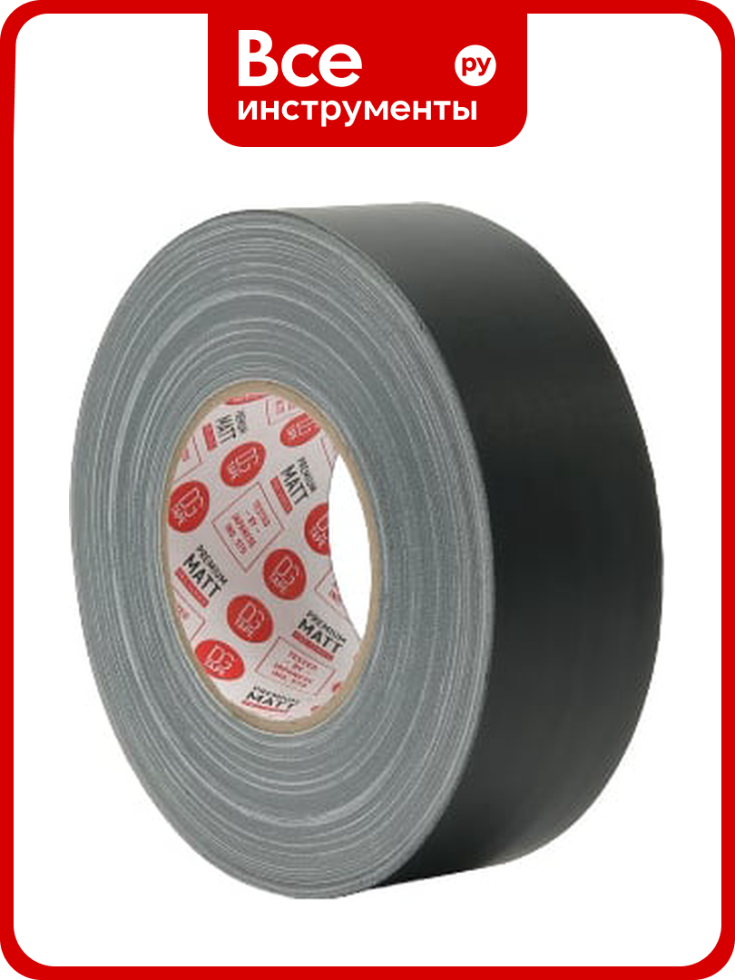 Клейкая лента DGTAPE MATT - Гаффа тейп 50мм/50м - Черный MATT50050/50/B