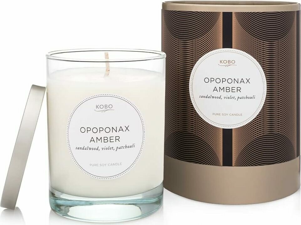 KOBO Candles Большая свеча в стекле Opoponax Amber Opoponax Amber Filament Candle 50ml