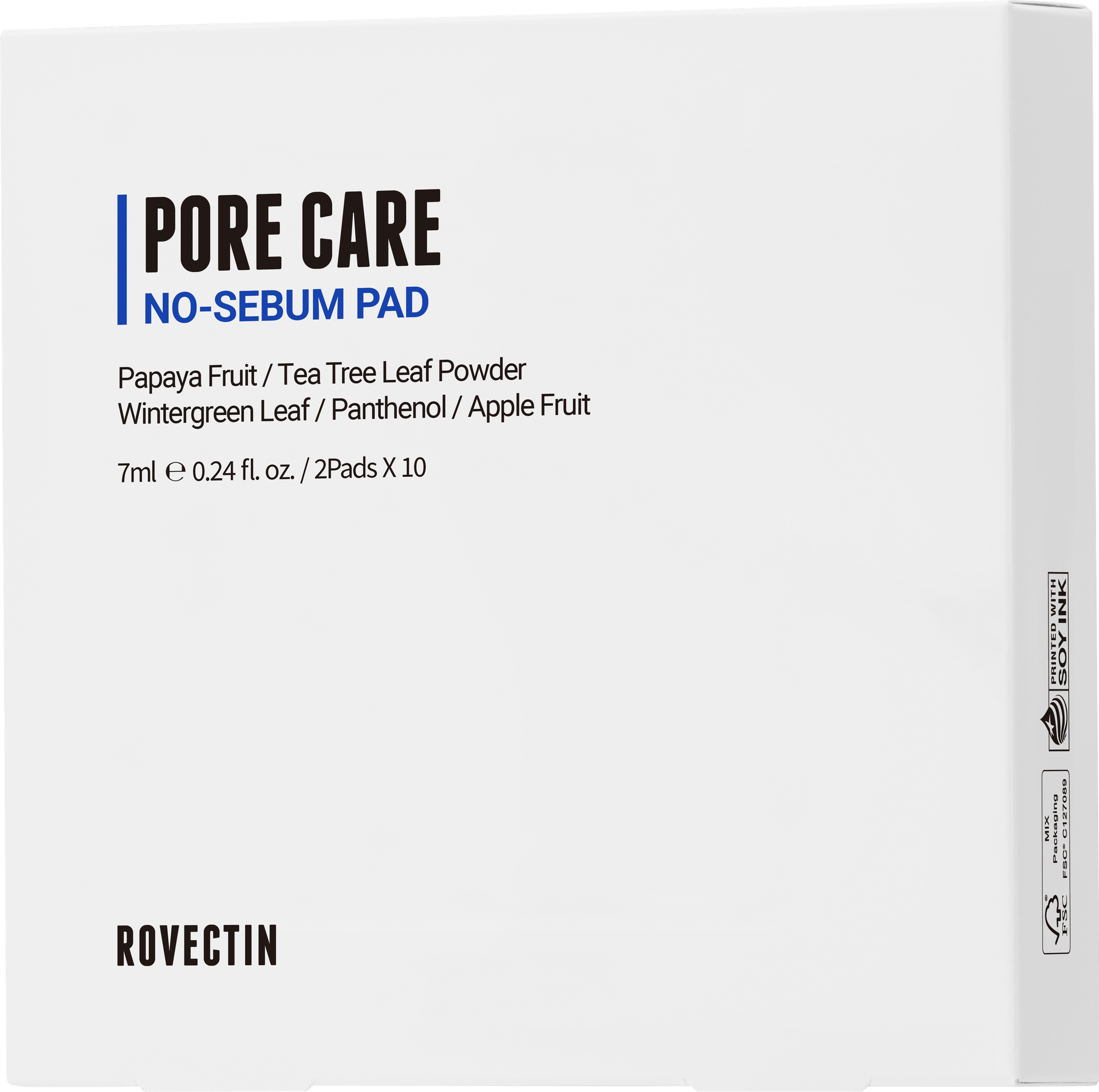 Rovectin Тонер-пэды для очищения пор 20 шт. Rovectin Pore Care No-Sebum Pad 20 30ml