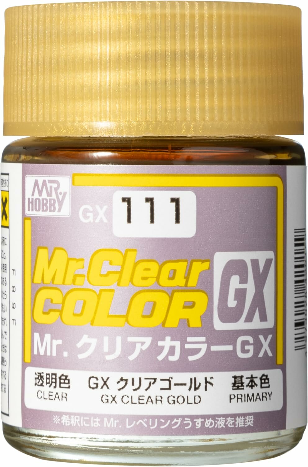 GX111 краска художественная т. м. MR.HOBBY 18мл Clear Gold