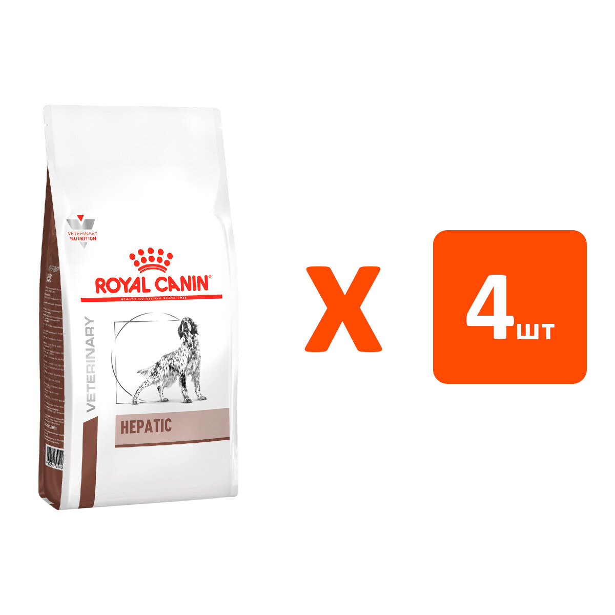 Корм сухой Royal Canin Hepatic Hf16 для взрослых собак, при заболеваниях печени, 6 кг х 4 шт