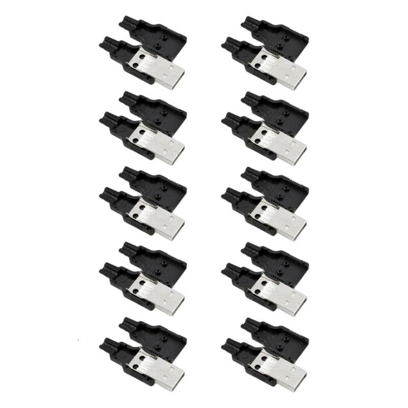 10 шт. USB-разъёмов, 4 контакта, Мужская голова