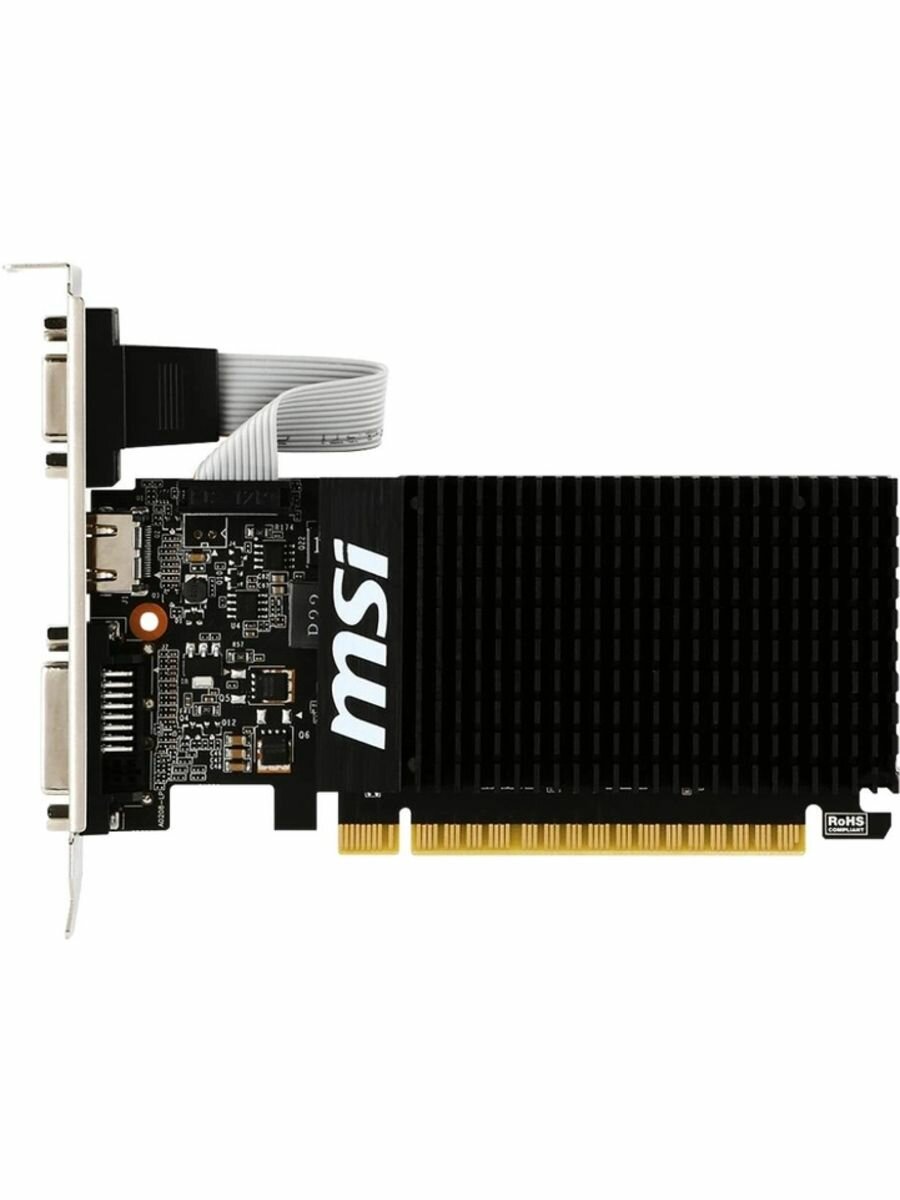 MSI Видеокарта GeForce GT 710 GT 710 2GD3H LP (GT710) 2 ГБ (GT 710 2GD3H LP)