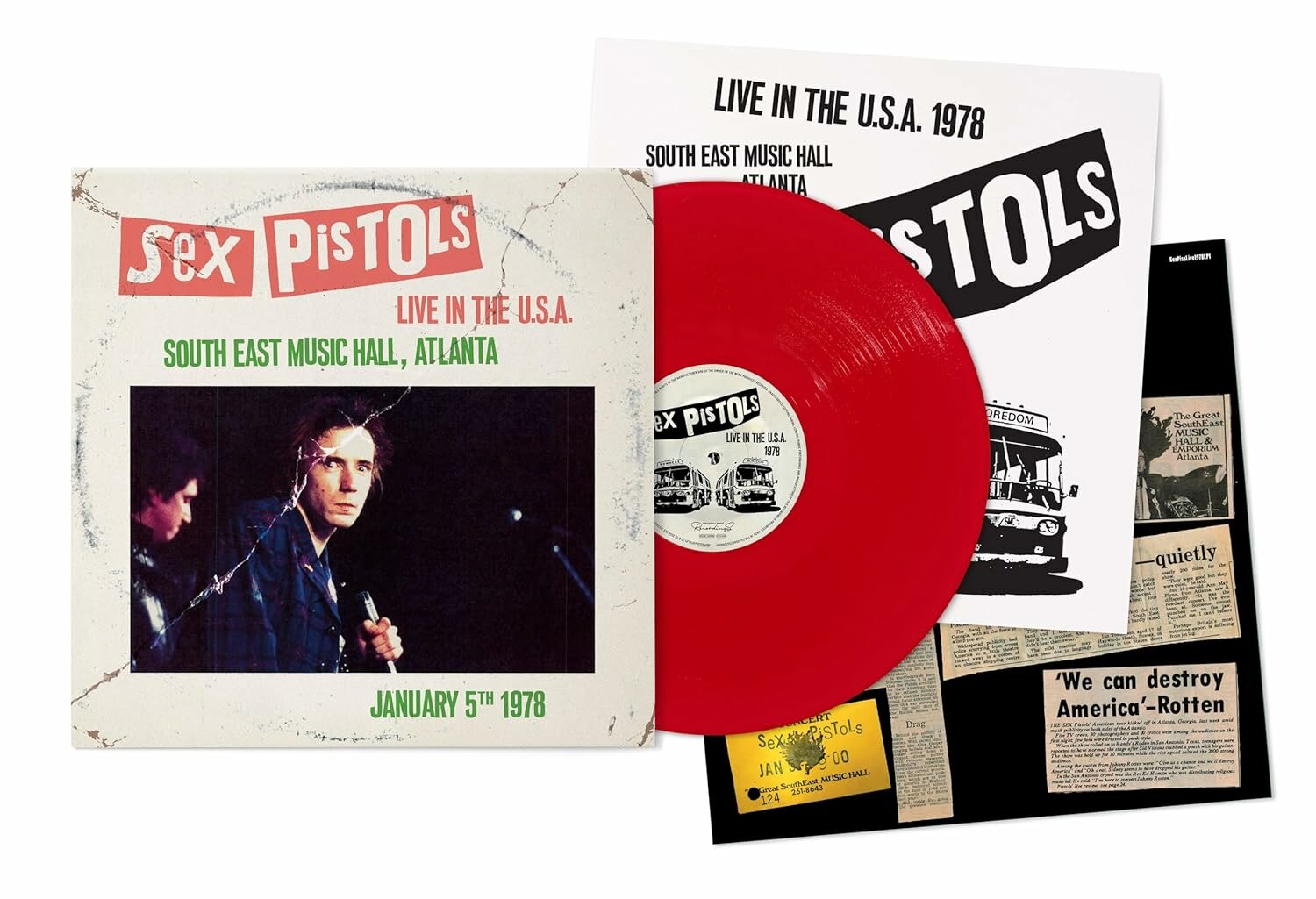 Sex Pistols. Live In The U.S.A. (South East Music Hall, Atlanta) (January 5th 1978) (LP, Limited Edition, Red Vinyl/Виниловая пластинка)