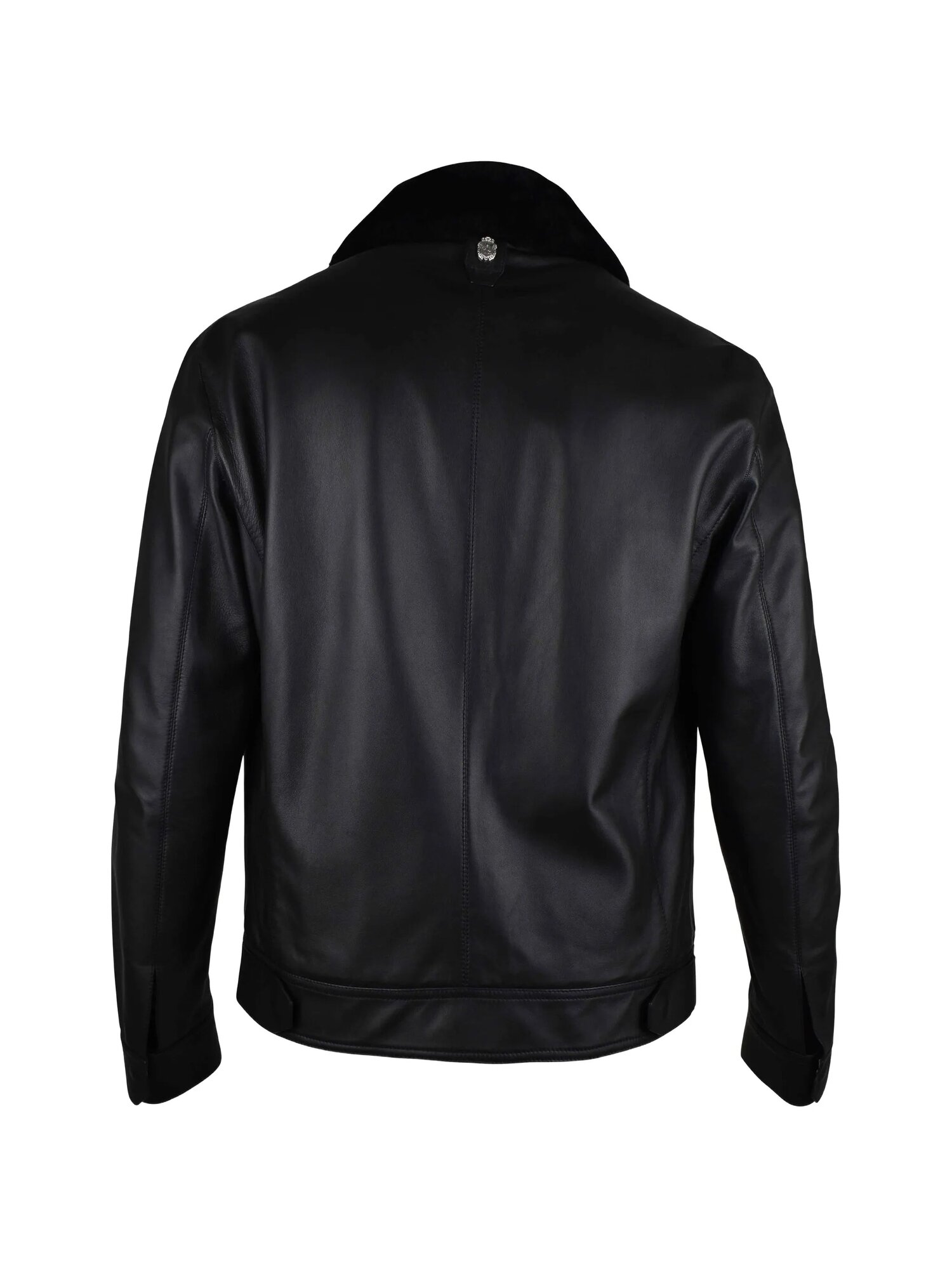 Куртка Billionaire Long-sleeved leather jacket, размер 50 — фото 1