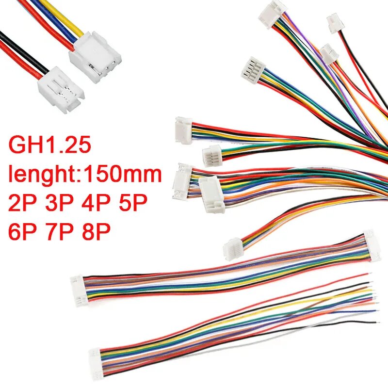 Разъем JST GH 1.25 8Pin, Single Connector