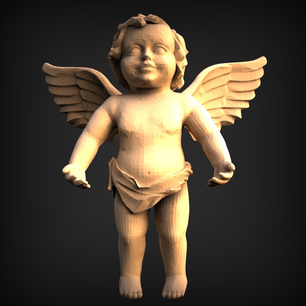 STL модель 3D для ЧПУ – статуэтка скульптура ангелочек херувим AN-082