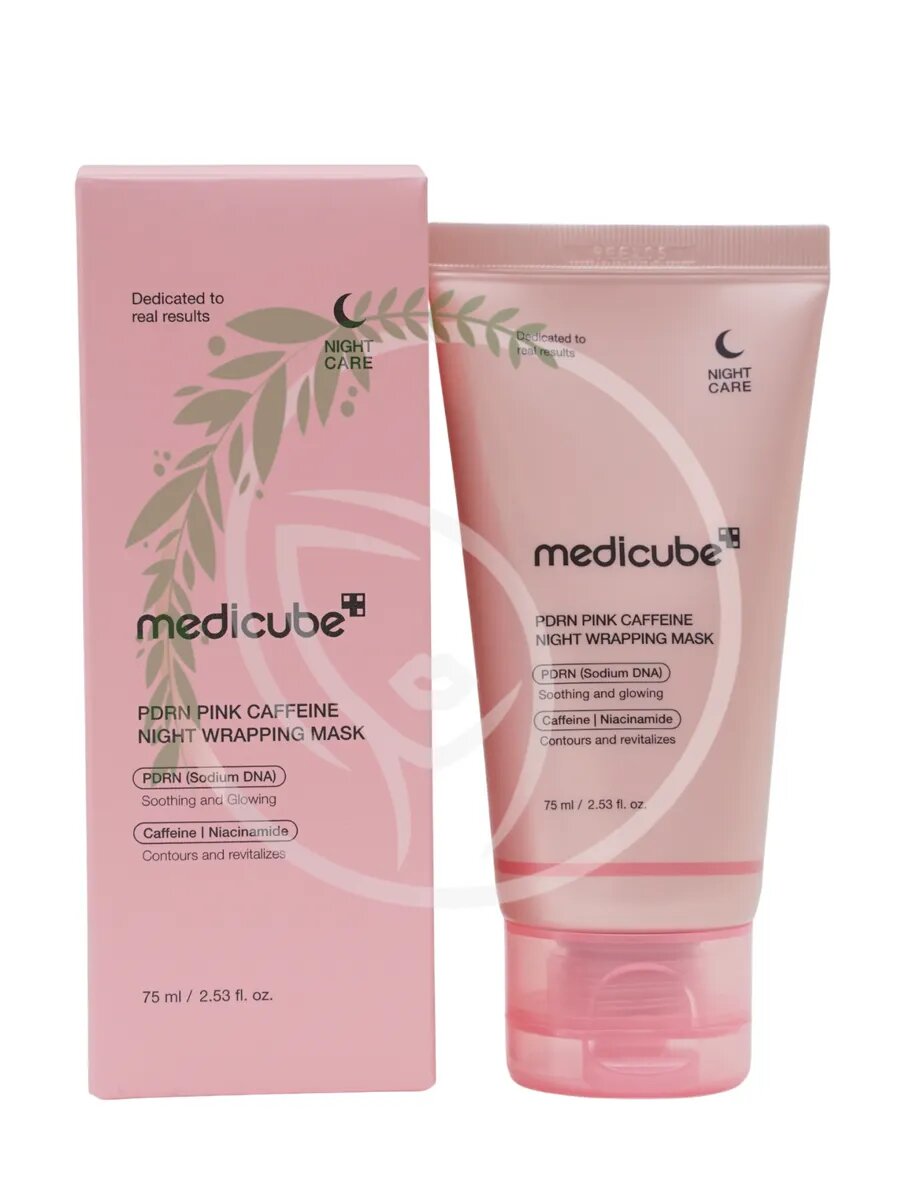 Ночная маска-плёнка с пдрн и кофеином Medicube PDRN Pink Caffeine Night Wrapping Mask 75ml