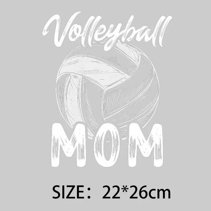 Волейбольная нашивка "Mom" с мячом, 22*26см, Цвет: DT948-(05)
