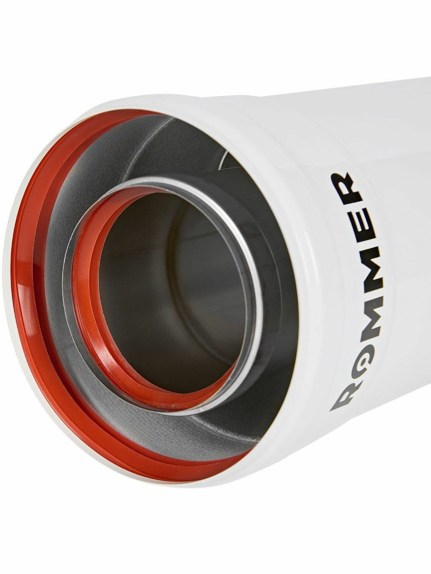 Удлинитель дымохода ROMMER INOX Line традиционный коаксиальный D60/100, L 250мм