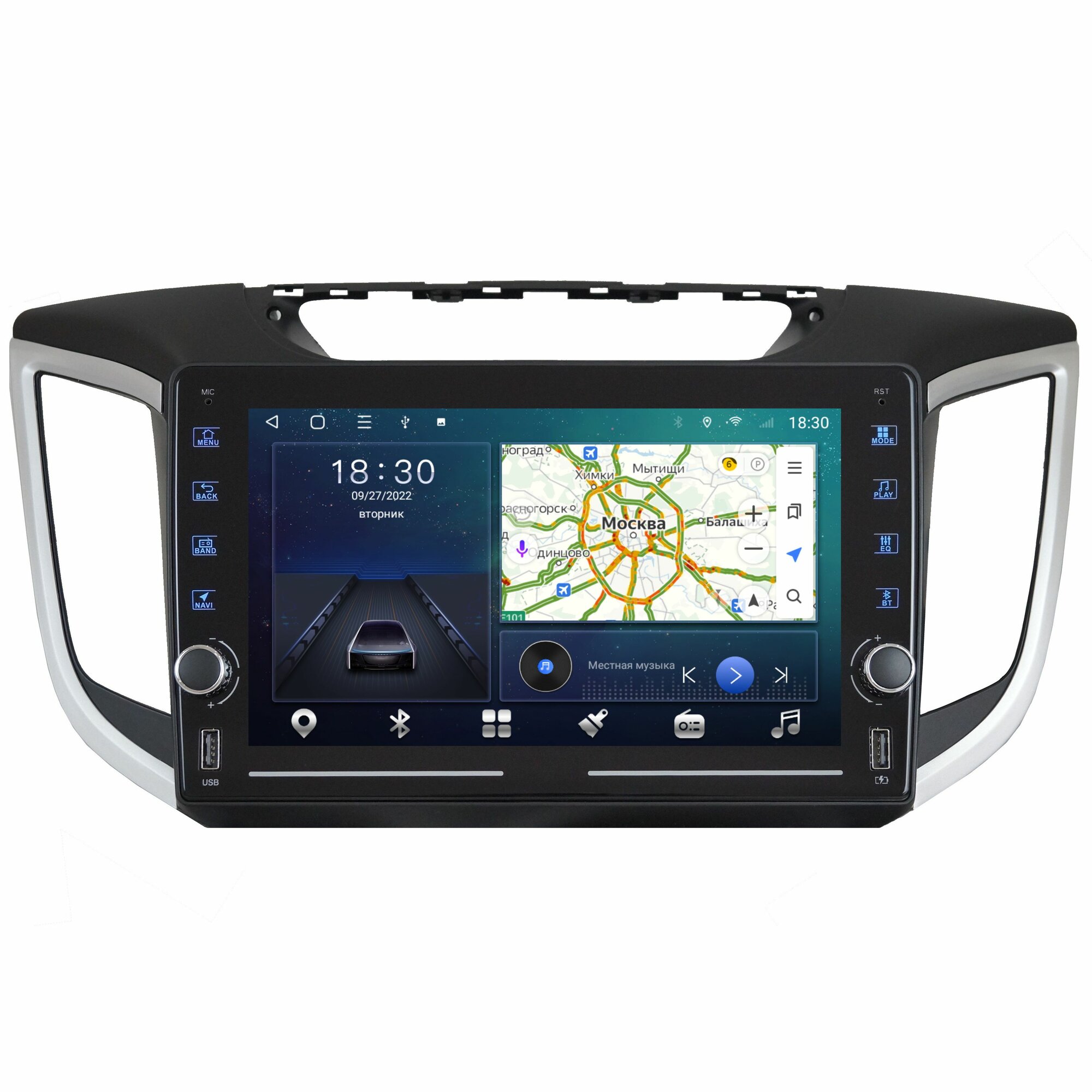 Магнитола R320 Хендай Крета Hyundai Creta - Android 11 - Процессор 8 ядерный - CarPlay - QLED - DSP 36 полос - 4G(Sim)