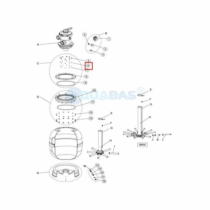 Гайка M 8 крепежа крышки фильтра IML (FS16660-0405)