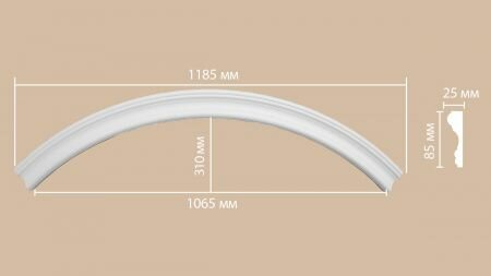 Радиус 1/4 круга Decomaster 897174-150 В85хШ25хД835 мм / Декомастер