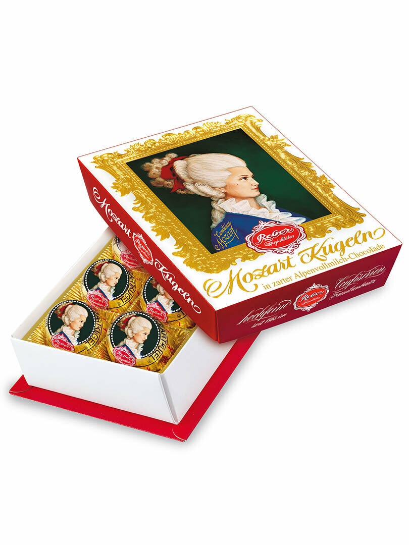 Шоколадные конфеты Reber Constanze Mozart Kugeln молочный шоколад с марципаном и нугой, 120г