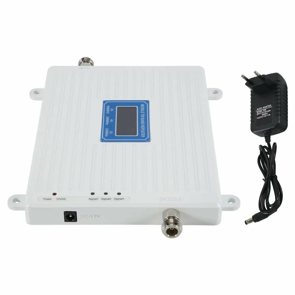 Q1Усилитель Сигнала 2G 3G 4G 5G Трехдиапазонный Усилитель 900 1800 С Вилкой Европейского Стандарта