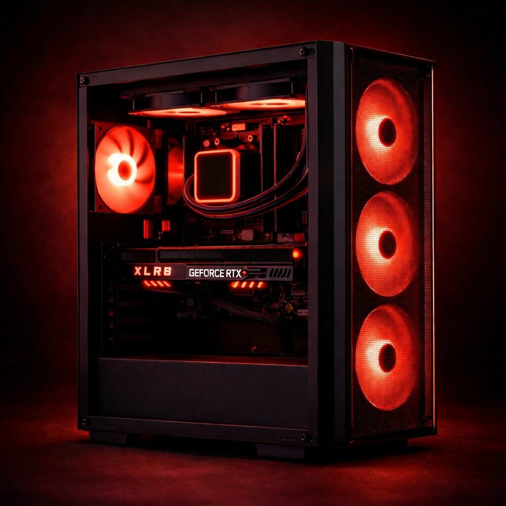 Игровой компьютер Ryzen 5 7500F, RTX 3060 Ti 8GB, SSD 1TB, 16GB DDR5, БП 600W, Black Basic Aqua