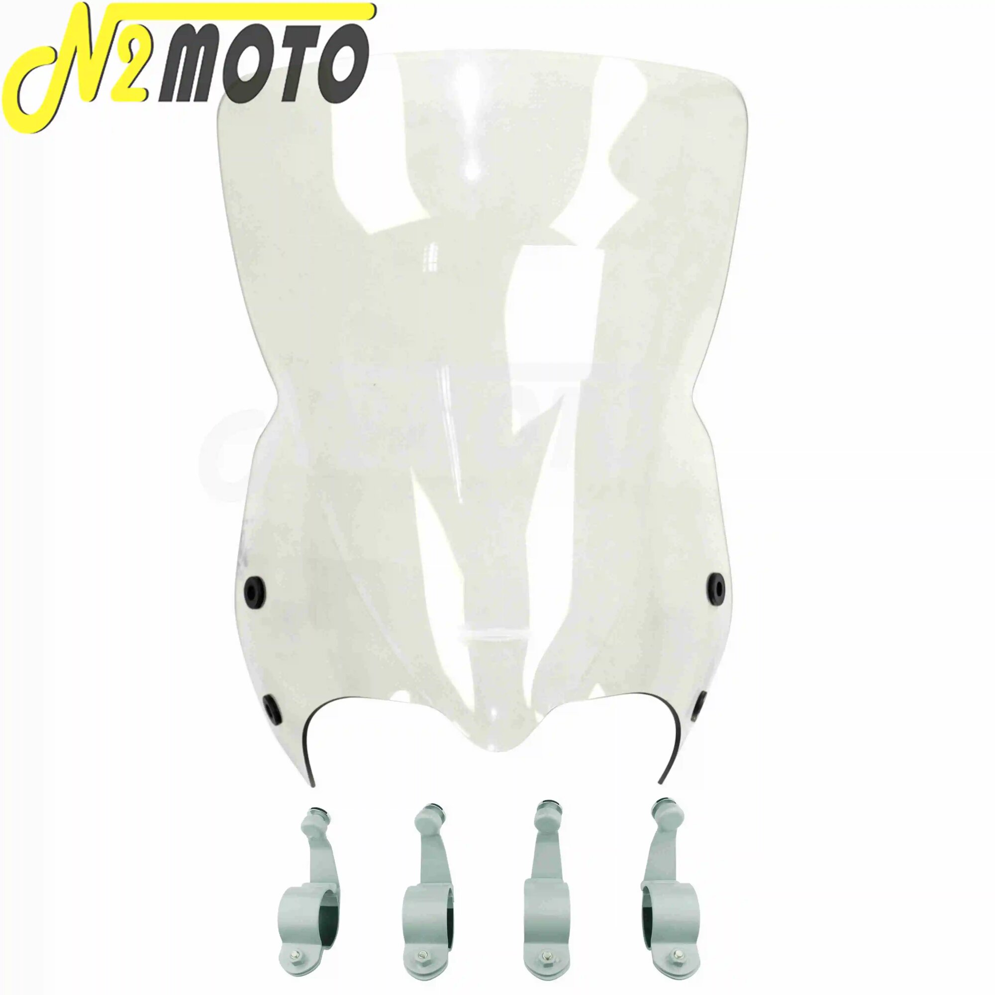 Лобовое стекло для Suzuki M109R/M50/M90, Белый/Clear Silver
