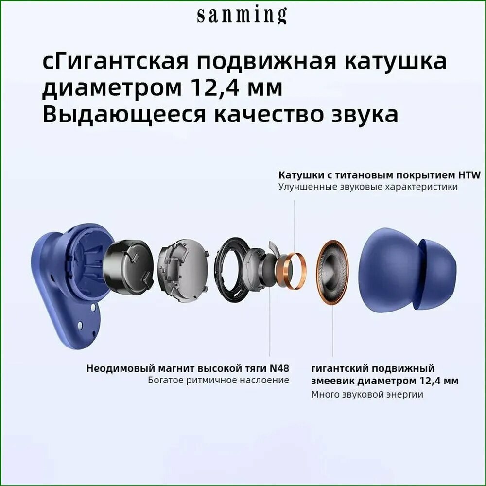 OnePlus Наушники беспроводные с микрофоном, Bluetooth, бежевый