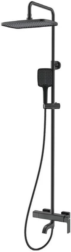 Душевая система Gappo G2418-26 320x210 мм, со смесителем, черный матовый
