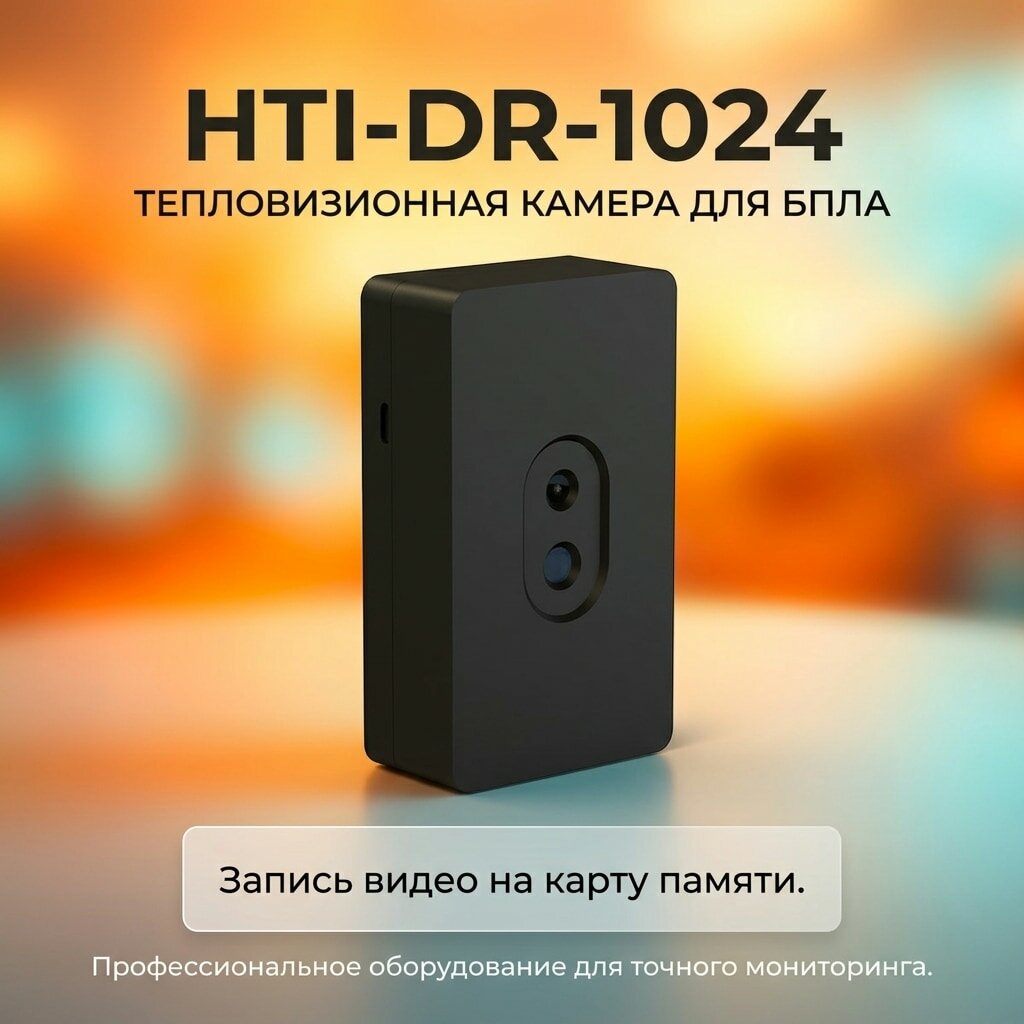 Тепловизионная камера для БПЛА и квадрокоптеров HTI-DR-1024.