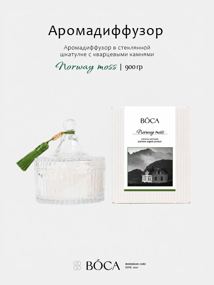Диффузор ароматический для дома с кварцевыми камнями NORWAY MOSS