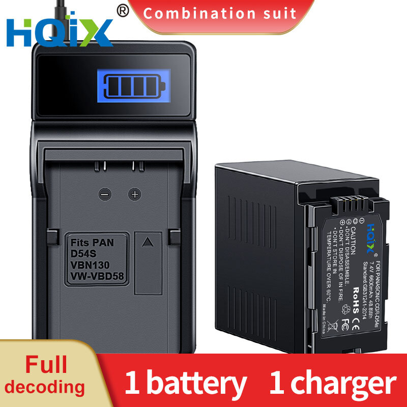 HQIX для Panasonic NV-GS5 M20 MG3 GS33 GS1 GS3 GS4 GX7 GS11EX1 EX21 EX3 камера CGR-D54S CGA-D54D зарядное устройство Аккумулятор