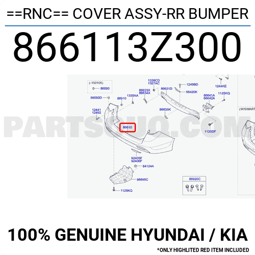 Бампер задний / COVER ASSY-RR BUMPER