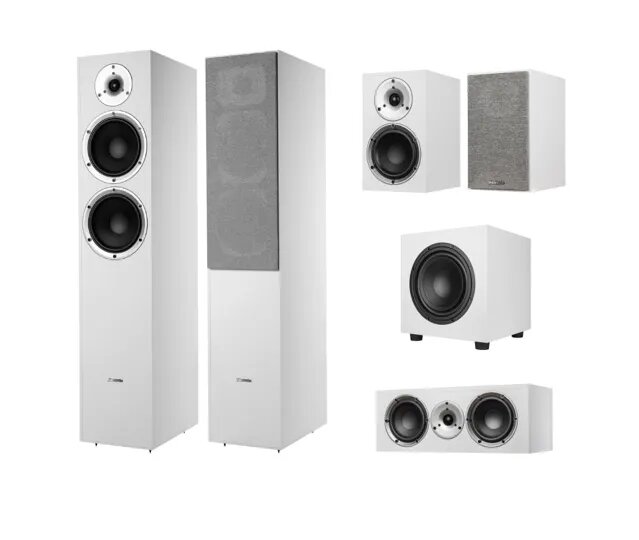 Комплект акустики Phaze Audio Tilia 1 + Tilia 2 + Tilia Center + Tilia Sub White