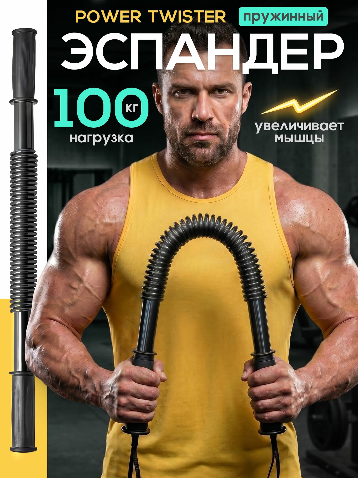 Эспандер твистер Mr. Fox 100 кг плечевой, грудной, пружинный Power twister