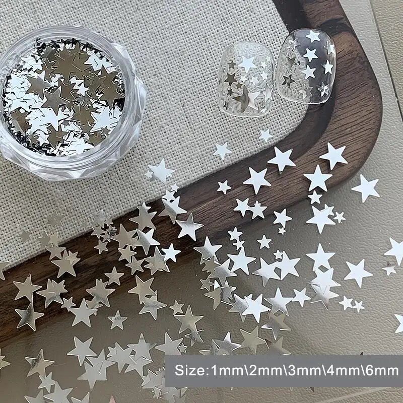 AACAR Звездочки для ногтей 1 box Silver