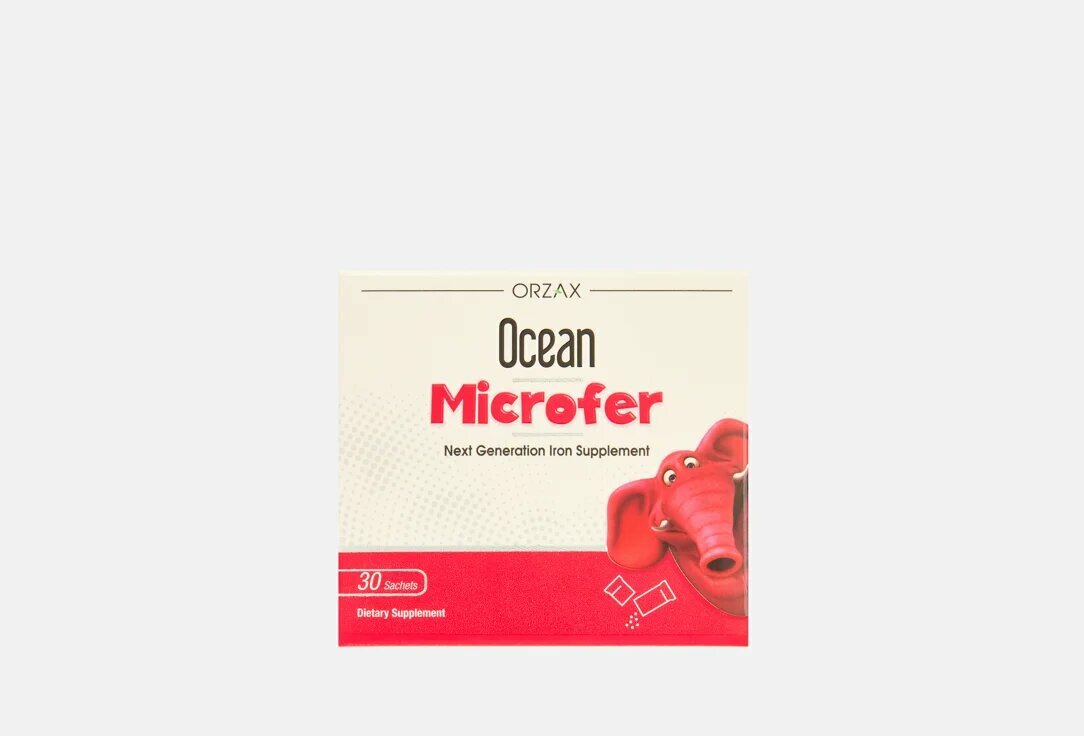 Orzax Ocean микрофер железо в саше БАД для поддержки сердечно-сосудистой системы 30 шт