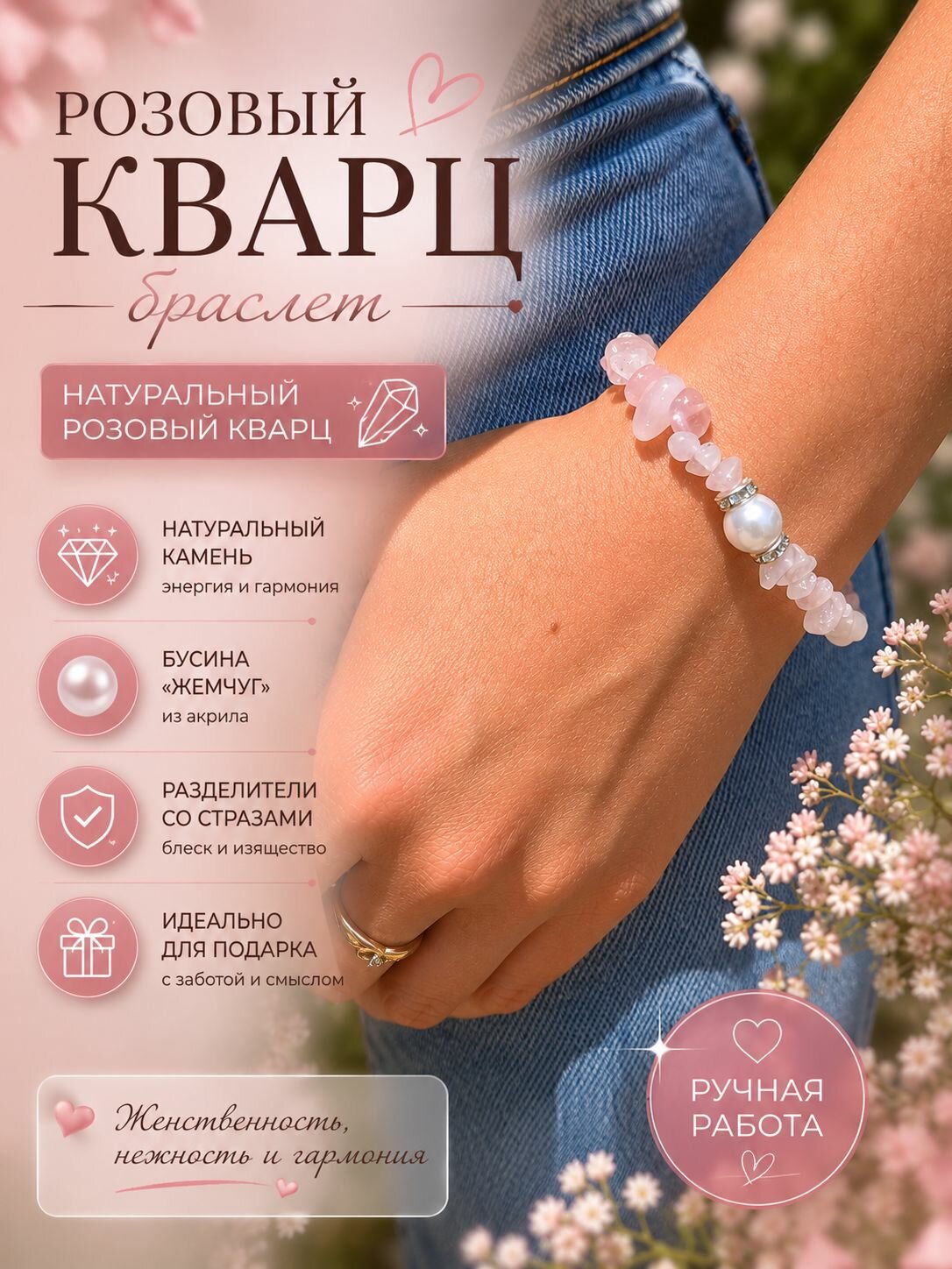 Браслет, стразы
