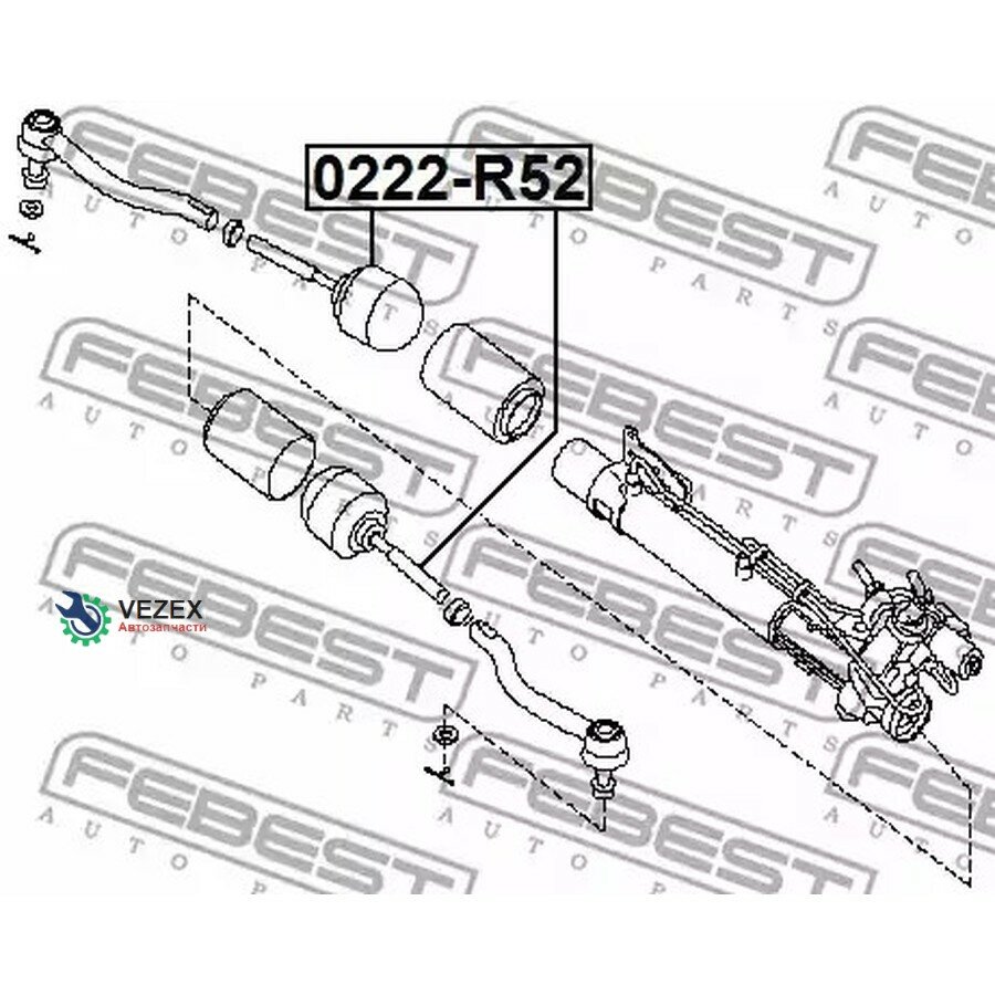FEBEST 0222-R52 Тяга рулевая